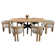 Hokku Designs Logan Set With 82" Dining Table And Trish Silver Side Chairs | Wayfair